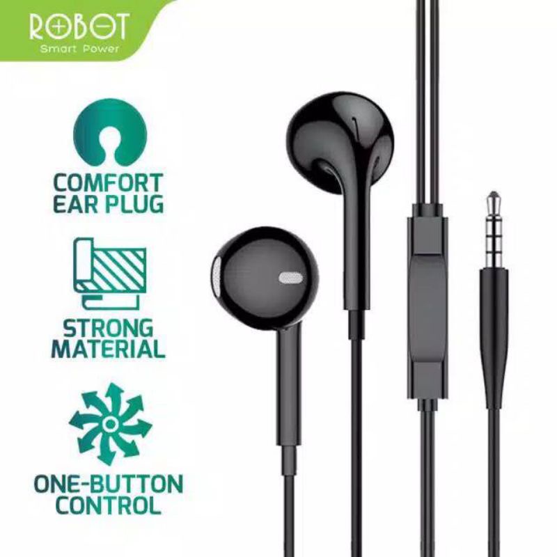 Jual Headset Robot RE-10 Clear Bass 100% (Originall Robot Official ...