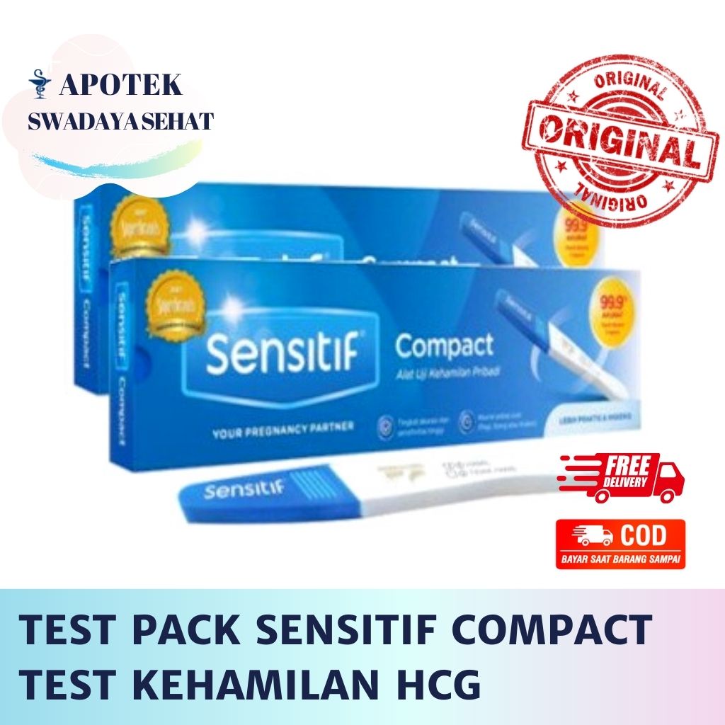 Jual SENSITIF COMPACT Tespack Hamil Tes Kehamilan Urin Tespek Pregnancy ...