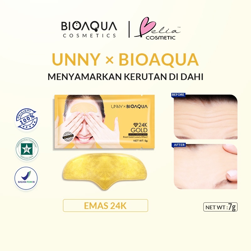 Jual BELIA BIOAQUA Masker | Lip Mask | Eye Mask 24K Forehead Mask ...