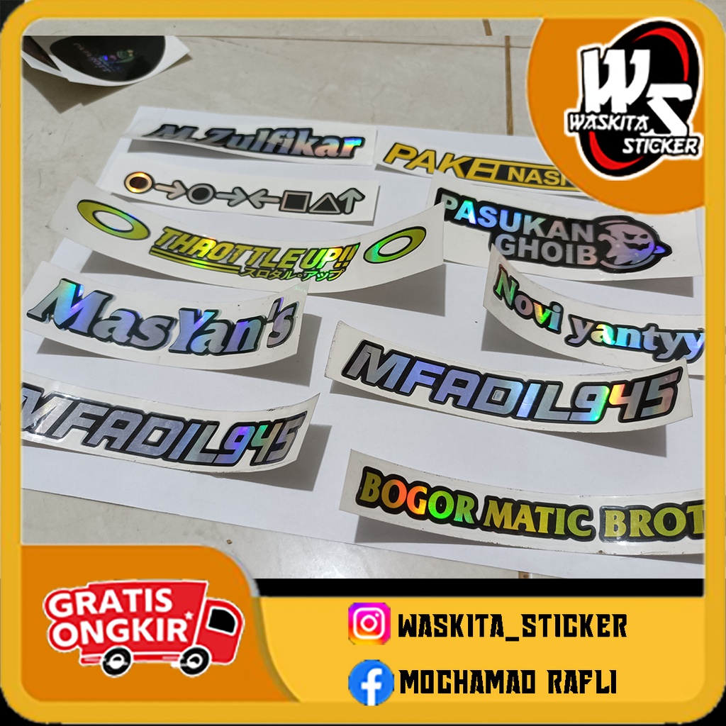 Jual Stiker/Sicker/stikerCustom/StikerMotor/CutttingSticker/StikerNama ...