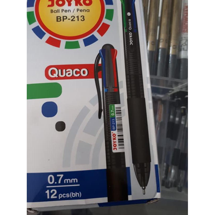 Jual pulpen/ pen/ ballpoint/ bolpen 4 warna joyko quaco murah | Shopee ...