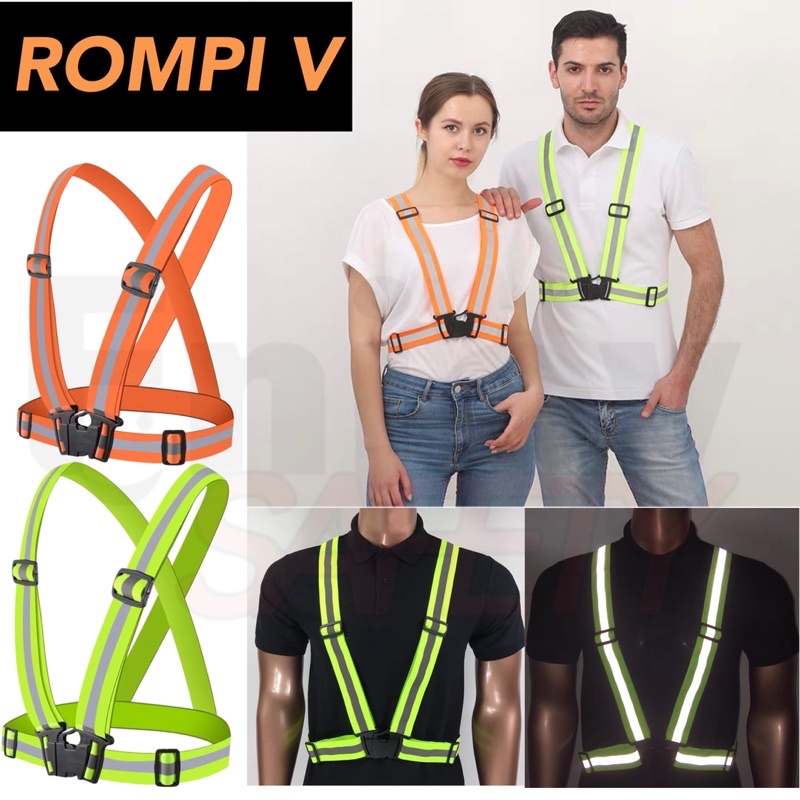 Jual Rompi V Karet Enjoy Safety Rompi Proyek Reflective Vest V | Shopee ...