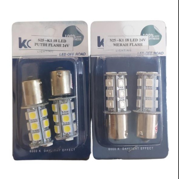 Jual Lampu Stop LED Putar S25 24 V Kaki 1 Merah / Putih - Putih ...