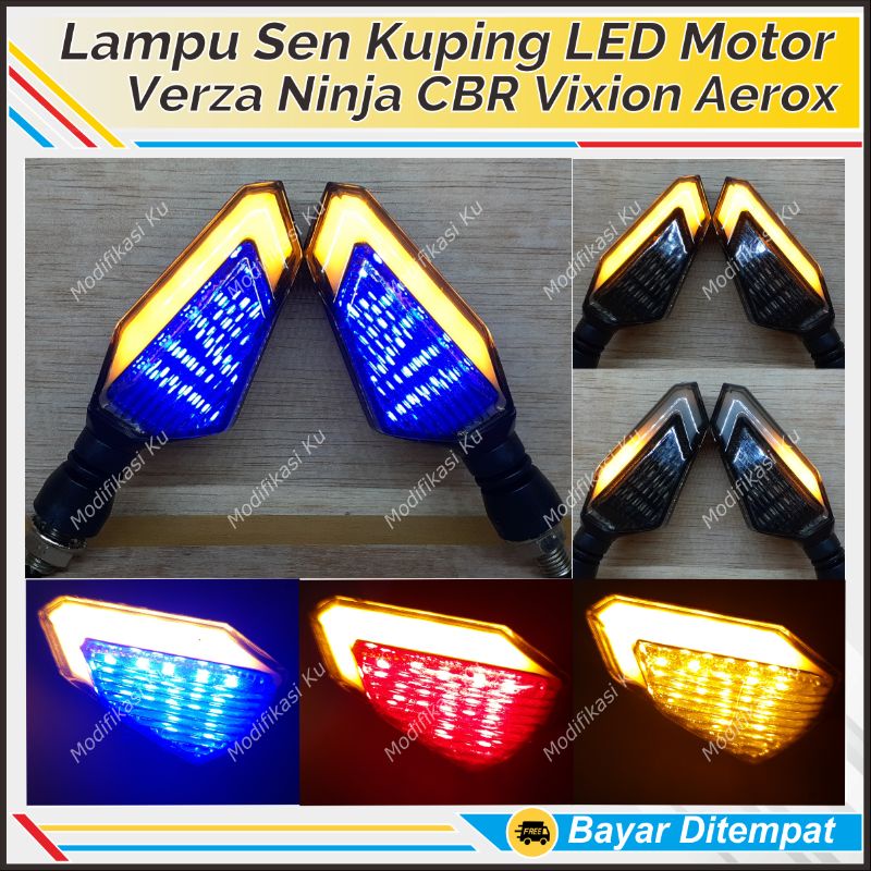 Jual LAMPU LED RUNNING SEIN MOTOR VERSI LEXUS PANAH + DRL 2 MODE 2 ...