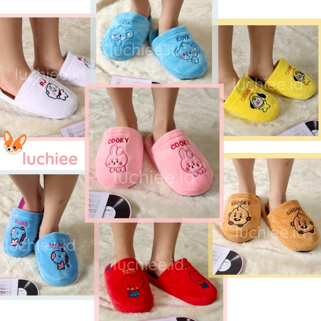 Jual SANDAL BTS BT21 SANDAL SLOP RUMAH KAMAR KOREA ANAK PEREMPUAN/LAKI ...