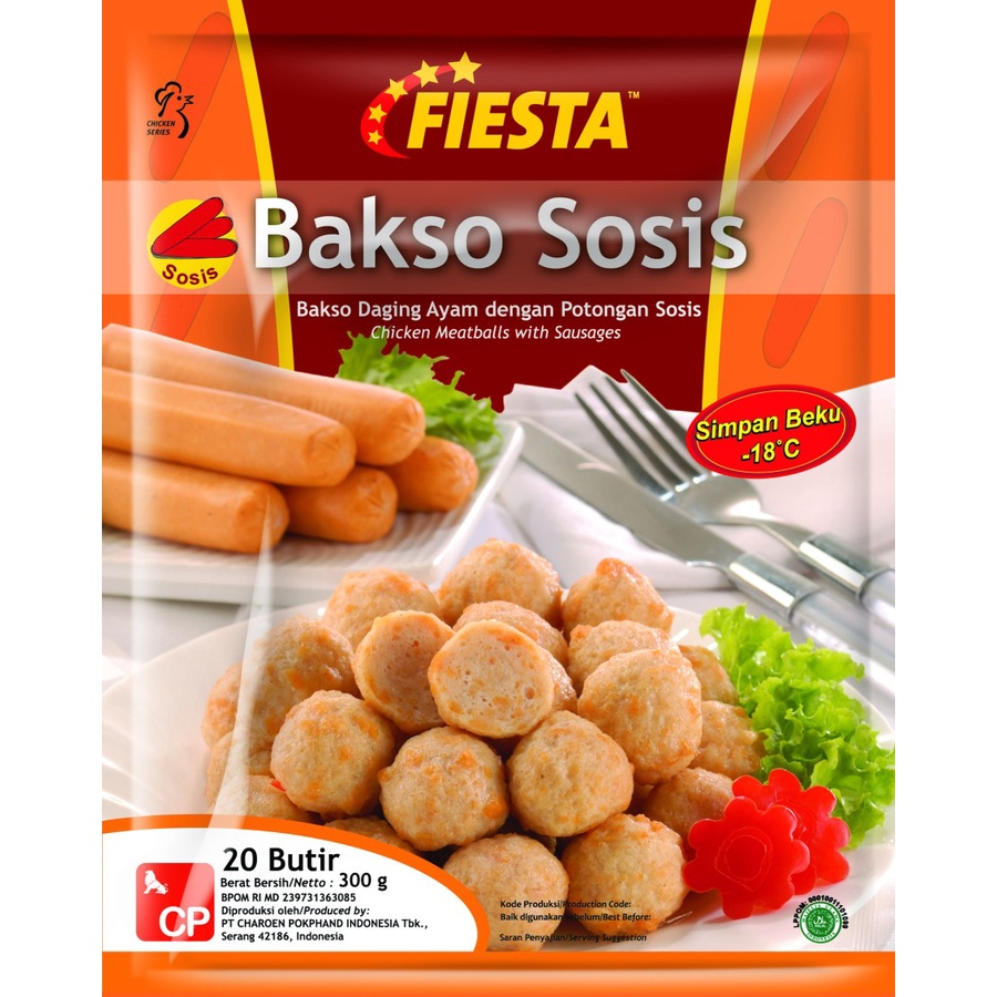 Jual BAKSO SOSIS FIESTA 300GR HALAL BASO AYAM SAUSAGE CHICKEN BALL ...