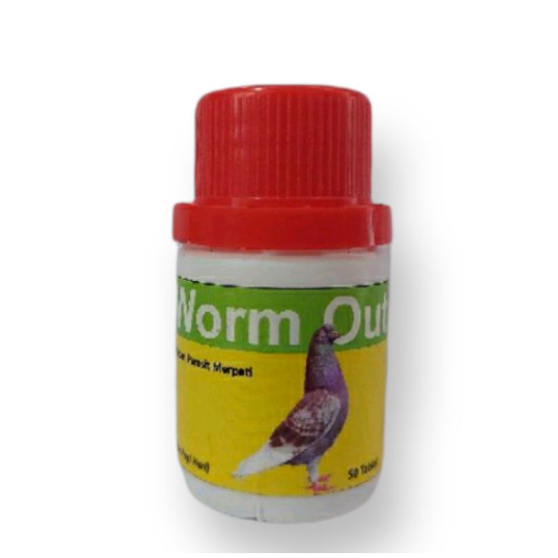 Jual Worm Out isi 50 Tablet Baron / Obat Cacing Khusus Merpati ...