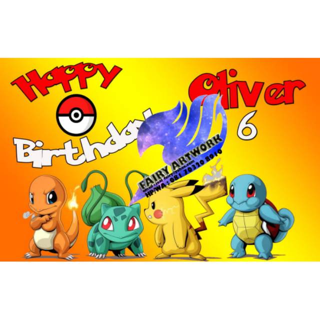 Jual Pokemon Spanduk dan Banner Ulang Tahun Ukuran 150 x 95 cm | Shopee ...