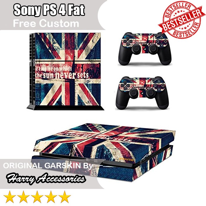 Jual Original Garskin Sony PS4 FAT & 2 Stick Motif Flag (Motif & Design ...