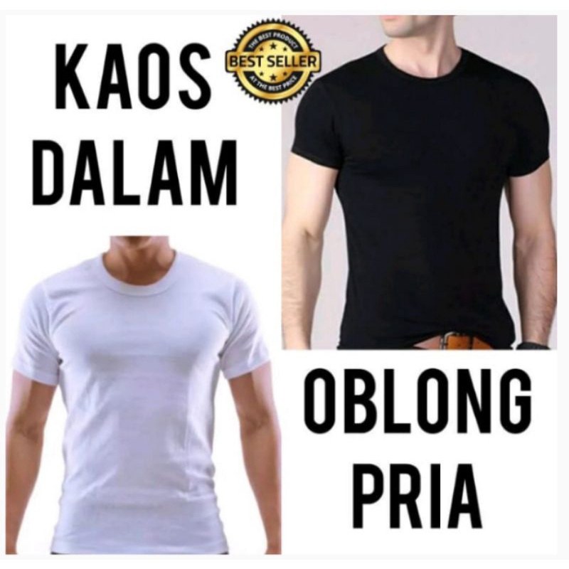 Jual Kaos oblong pria Termurah / kaos polos / bolong dalaman pria ...