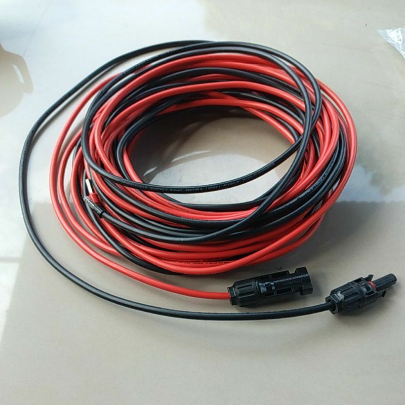 Jual kabel panel 2x6mm 10meter plus mc4 dan ferules | Shopee Indonesia