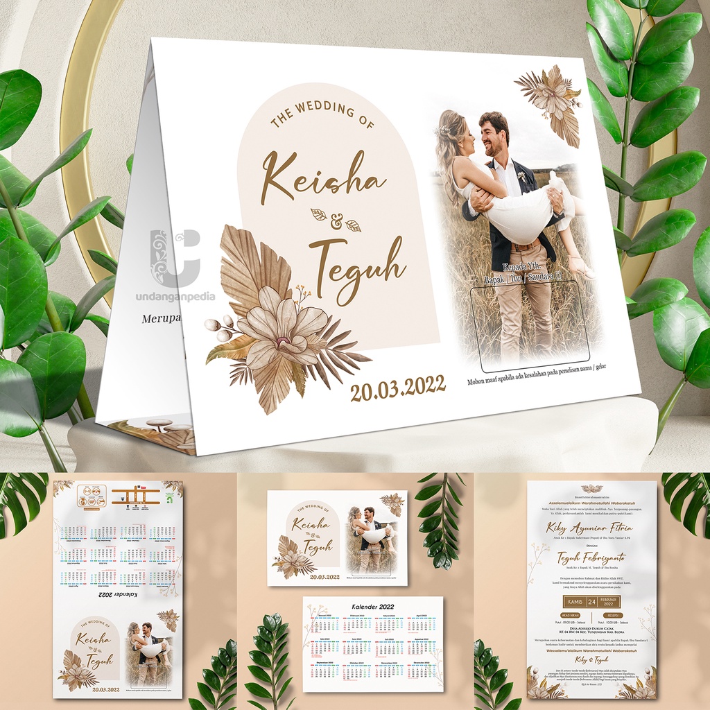 Jual Undangan Pernikahan KALENDER 2025 Rustic, Elegan, Unik, Murah ...