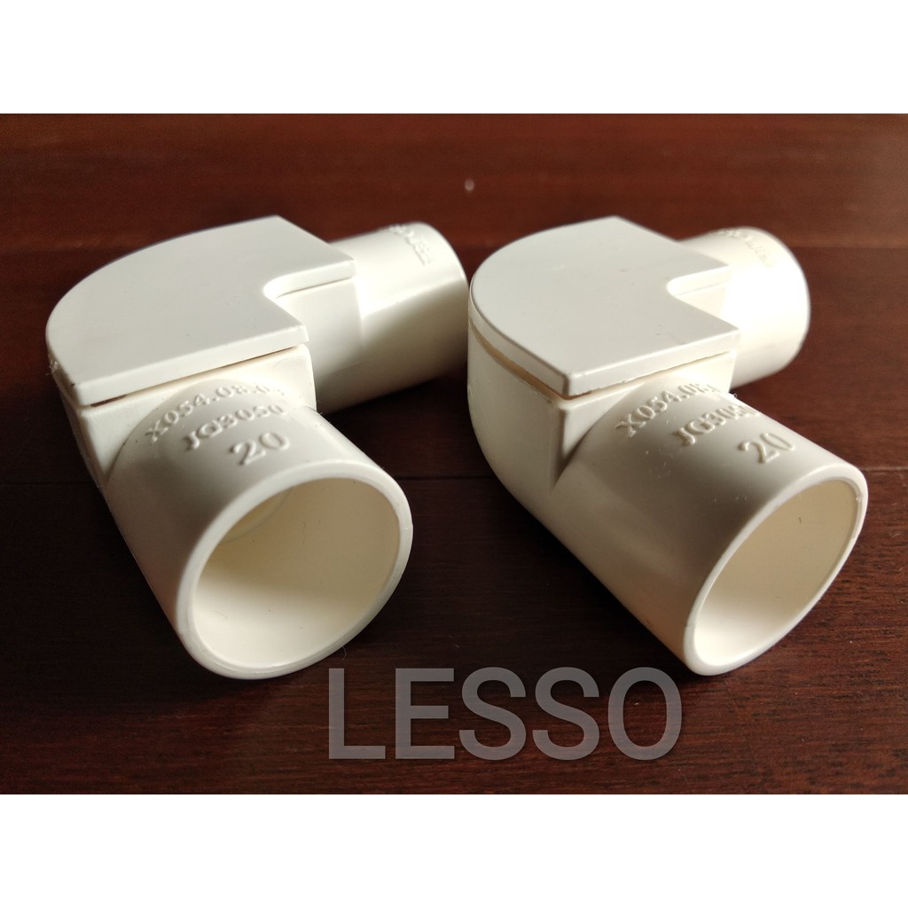 Jual Elbow Conduit LESSO 20mm 1/2 Elbow Dus Box With Cover Fitting ...