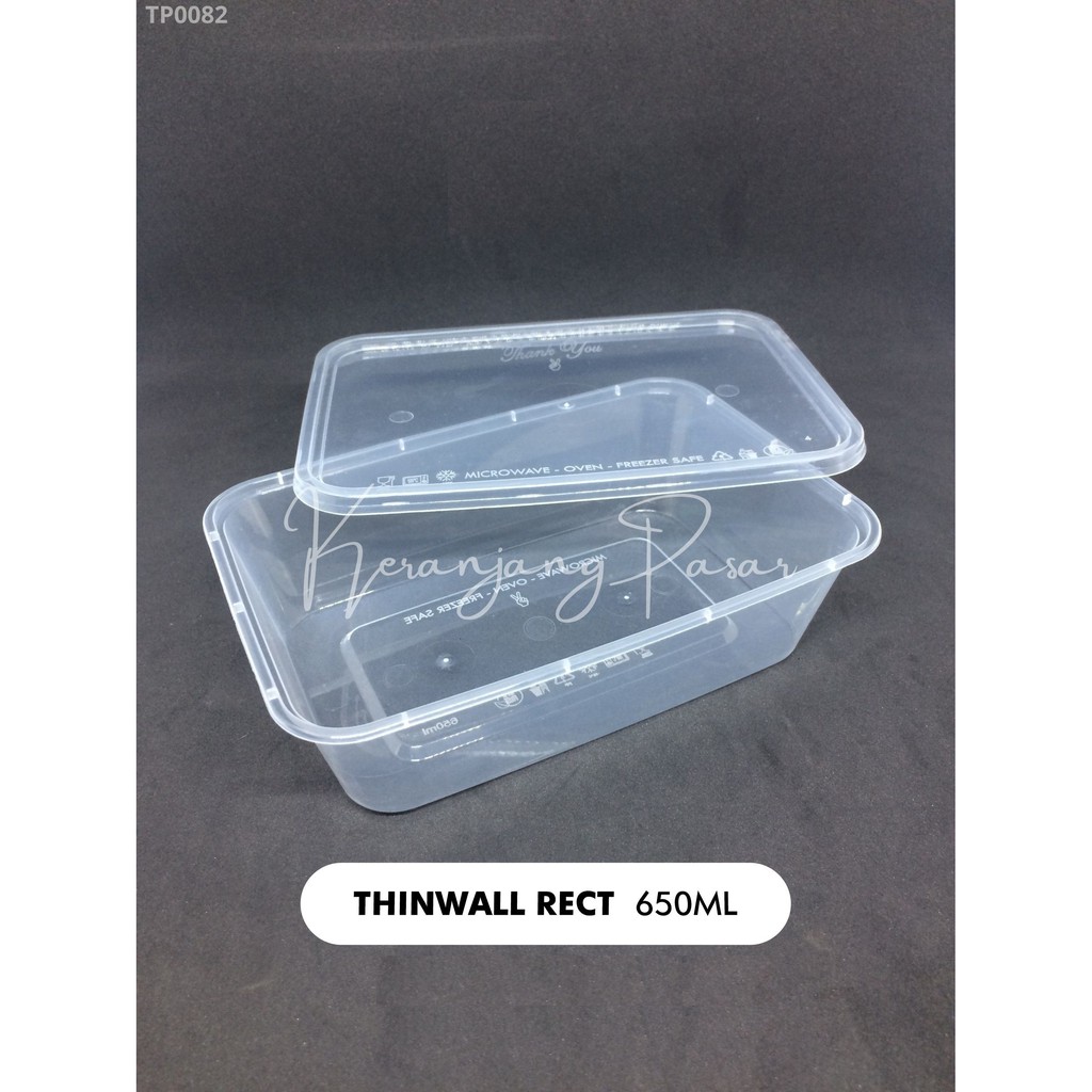 Jual Thinwall Rect 650ml Victory (25pcs) | Shopee Indonesia