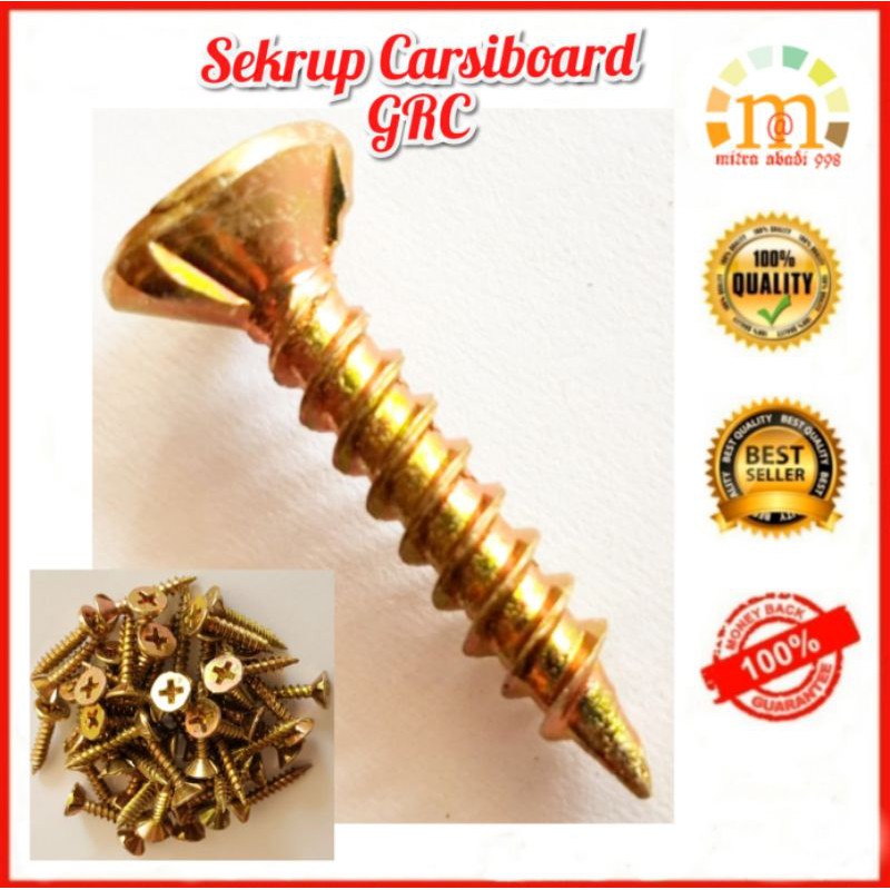 Jual Sekrup GRC 6 x 3/4" - sekrup calsiboard kemasan isi 50pcs | Shopee ...