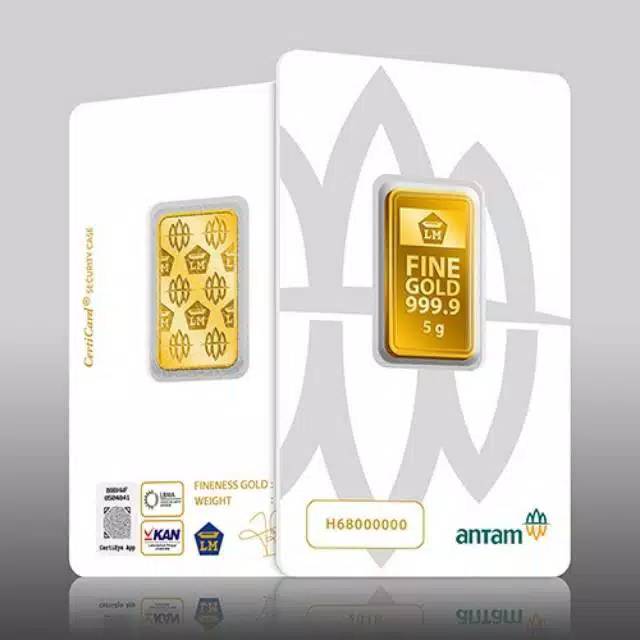 Jual Logam Mulia Antam 5 Gram Setifikat Certieye Terbaru !! Emas Fine ...