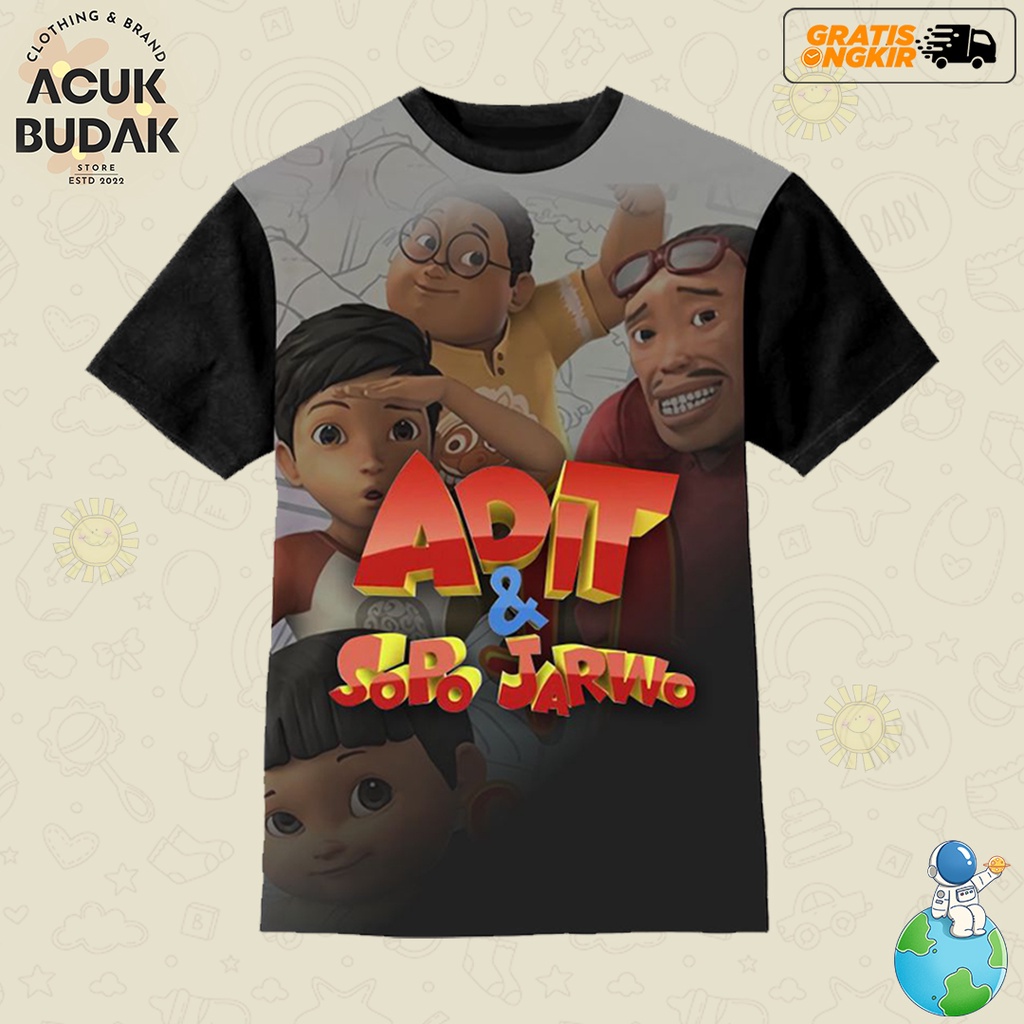 Jual KAOS ANAK 3D SOPO JARWO ART 10 BAJU KAOS ANAK SOPO JARWO | Shopee Indonesia