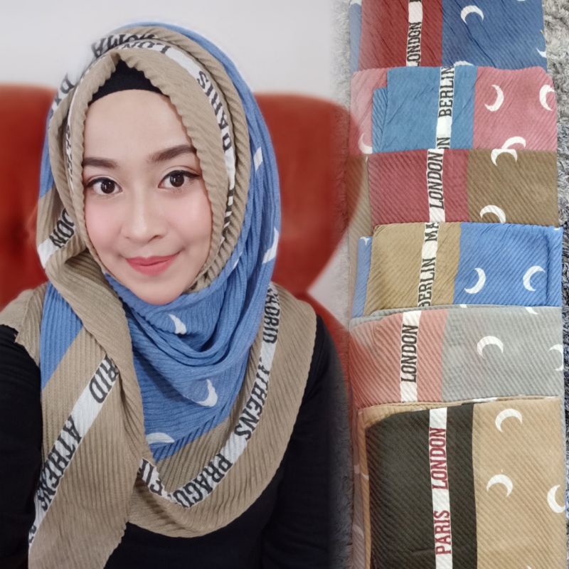 Jual Pashmina plisket premium dubai Pashmina motif Pashmina mewah jumbo | Shopee Indonesia