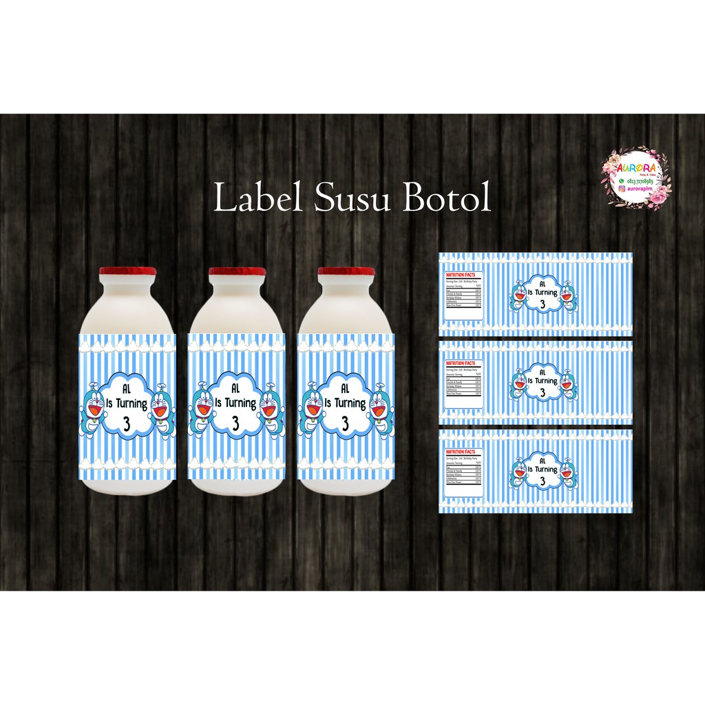 Jual Label Botol Susu Doraemon 12 PCS | Shopee Indonesia