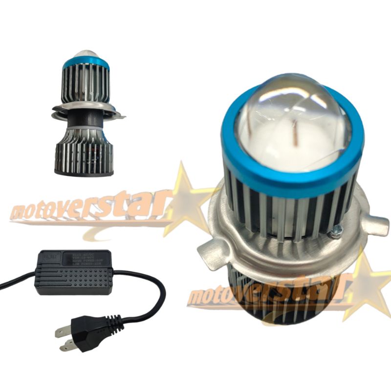 Jual Lampu Depan Motor LED H4 Laser | Bohlam Utama Led Kipas 2 warna | Shopee Indonesia