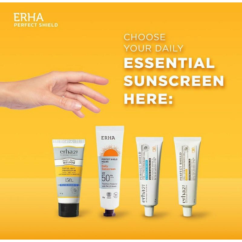 Jual Erha Perfect Shield Sunscreen Helios/Normal/Oily Skin/Water Resistant | Shopee Indonesia