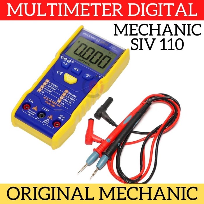 Jual MECHANIC SIV 110 Multimeter Digital Tester Listrik AC DC AVO Meter ...