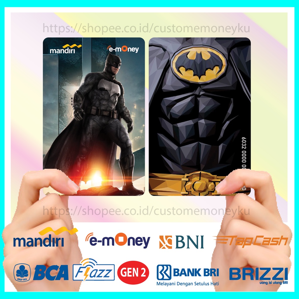 Jual KARTU EMONEY SUPERHERO BATMAN DC COMIC ETOLL E-MONEY MANDIRI FLAZZ ...
