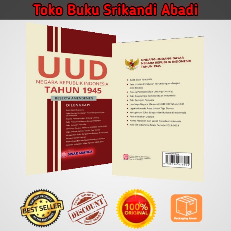 Jual UUD NEGARA RI TAHUN 1945 BESERTA AMANDEMEN | Shopee Indonesia