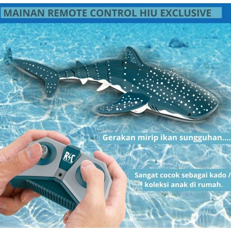 Jual Mainan ikan hiu remot kontrol RC SHARK Robot hiu Air berenang ...