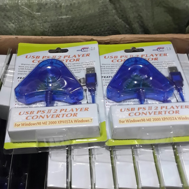 Jual Converter double stik ps2 ke ps 3 / konverter biru usb STIK PS2 KE ...