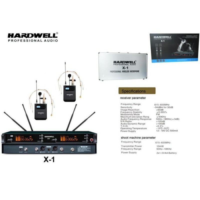 Jual Mic wireless Hardwell x1 clip on headset lidi original hardwell x1 ...