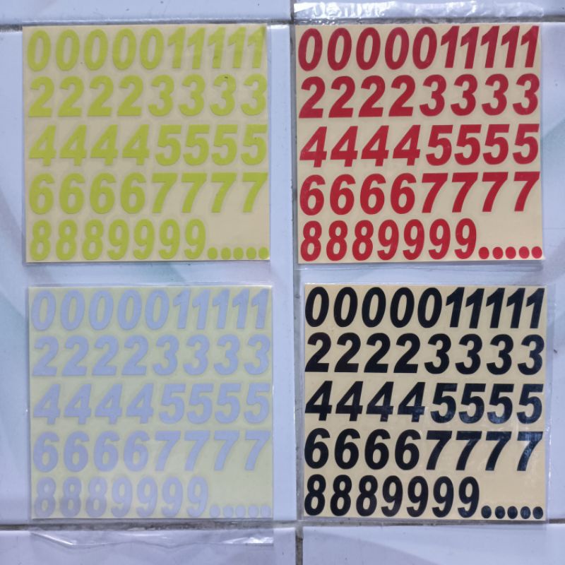 Jual Stiker Cutting Angka | stiker nomor posfor | Shopee Indonesia