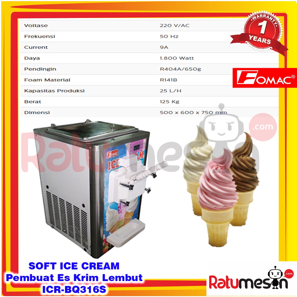 Jual Soft Ice Cream MAchine / Mesin Pembuat Es Krim Lembut 3 Tuas ICR ...