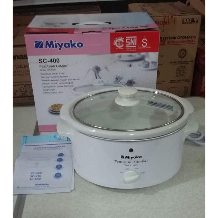 Jual slow cooker 4 liter miyako sc 400 | Shopee Indonesia