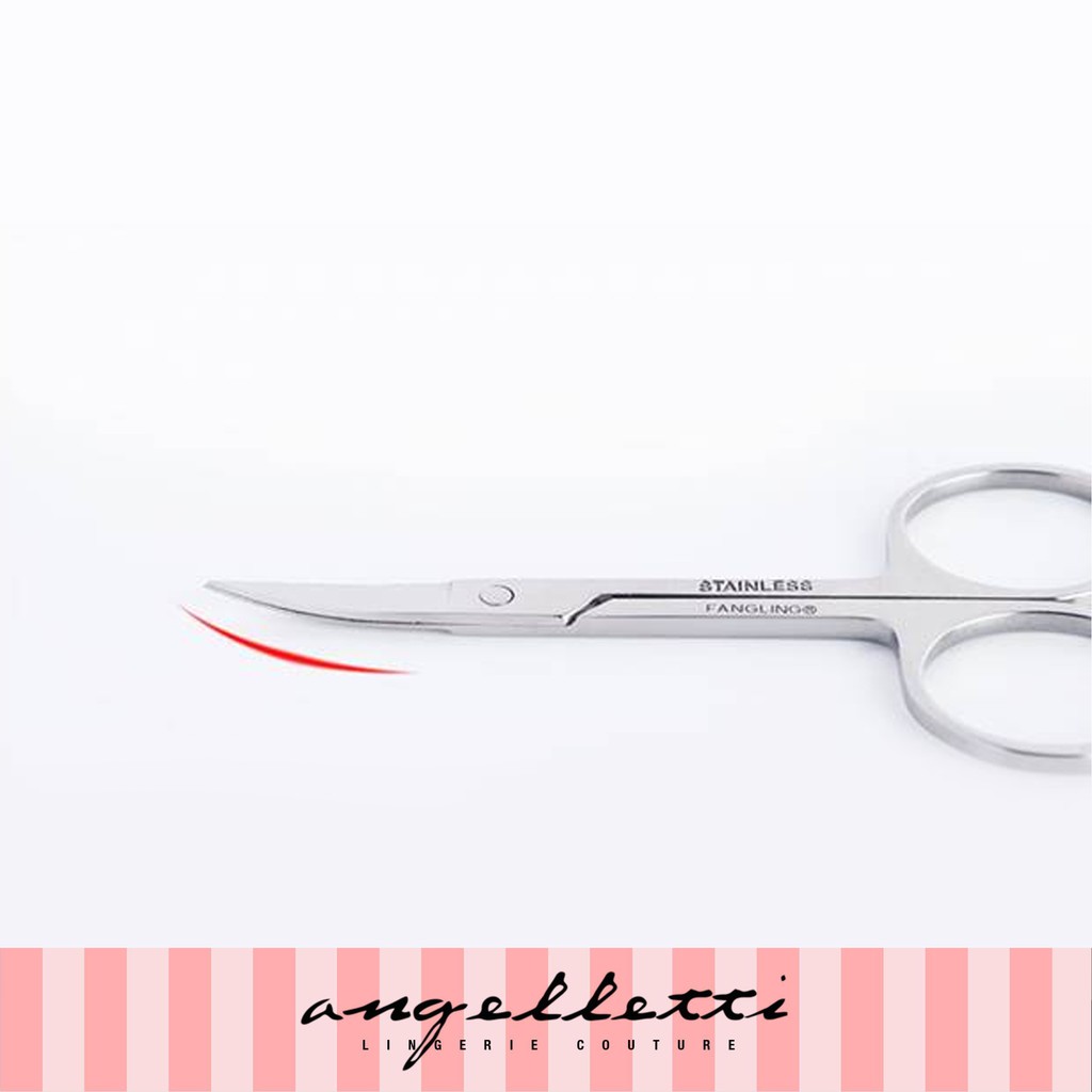 Jual BEAUTY SCISSORS NARROW BLADE CURVED TIP EYELID STAINLESS STEEL 1 ...