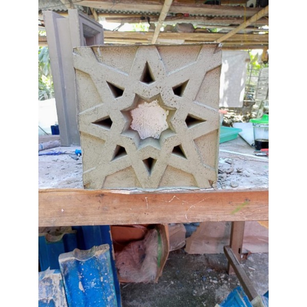 Jual Cetakan loster fiber 2 muka/cetakan loster beton/cetakan batu ...