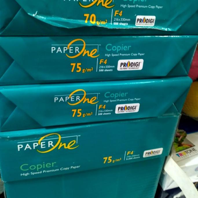Jual Paper One Kertas Hvs F4 75 gram - 1 Dus isi 5 Rim. KERTAS FOLIO | Shopee Indonesia
