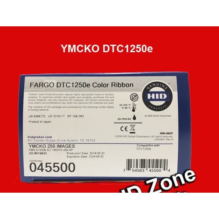 Jual Ribbon Tinta Full Color YMCKO Fargo DTC1250e DTC 1250e DTC1250 PN ...