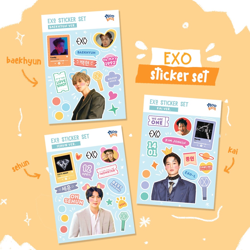 Jual Fanmade EXO sticker set boobyol | Shopee Indonesia
