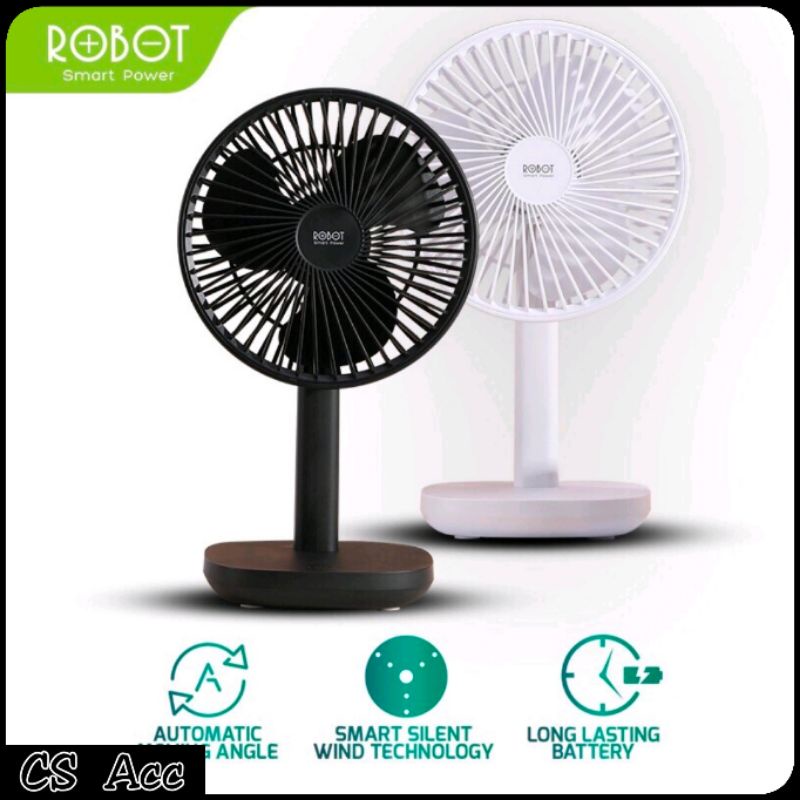 Jual kipas angin portabel ROBOT RT-BF12 4000mAh 6 Inches Oscillating ...