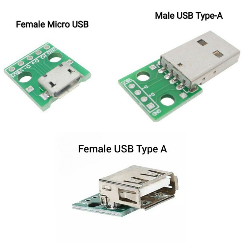 Jual Converter Connector Female Micro USB Male to DIP Adaptor 4 - 5 Pin ...
