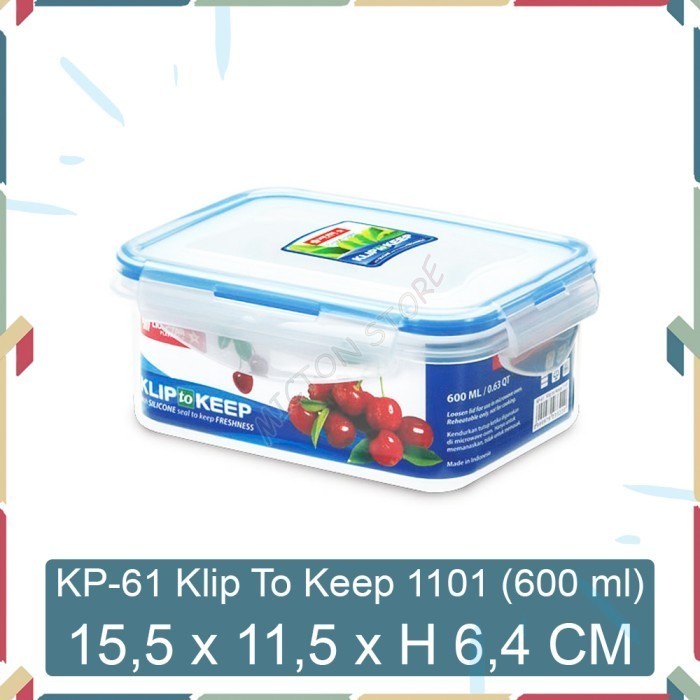 Jual MICTON Lion Star Tempat Kotak Makan Klip To Keep 1101 600ml KP-61 ...