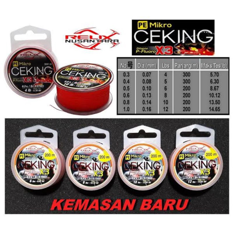 Jual Senar Pe Ceking 150 Meter Ceking 200 Meter PE Relix Nusantara | Shopee Indonesia