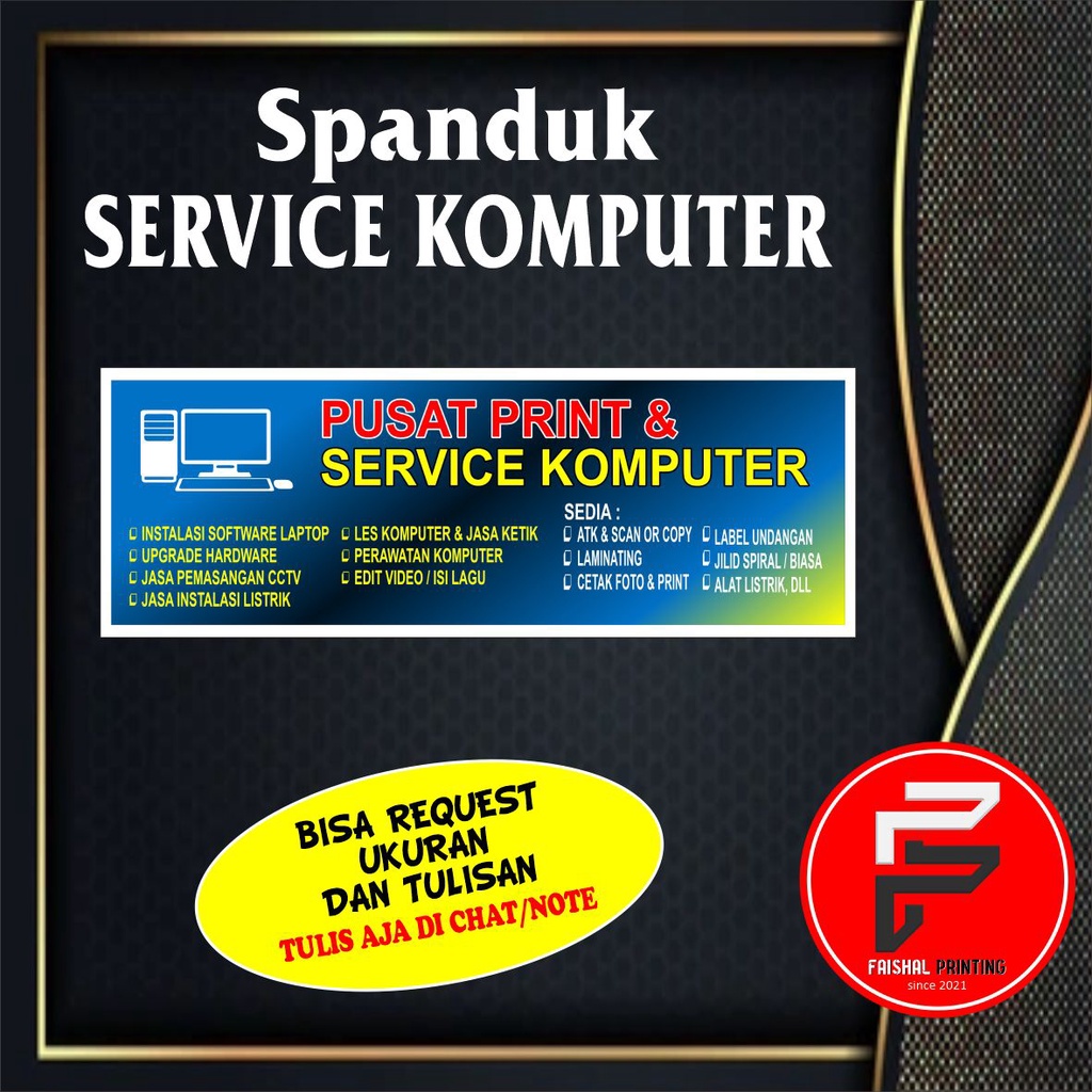 Jual Spanduk Service Komputer / Banner Servis Komputer / Sapnduk Kustom ...