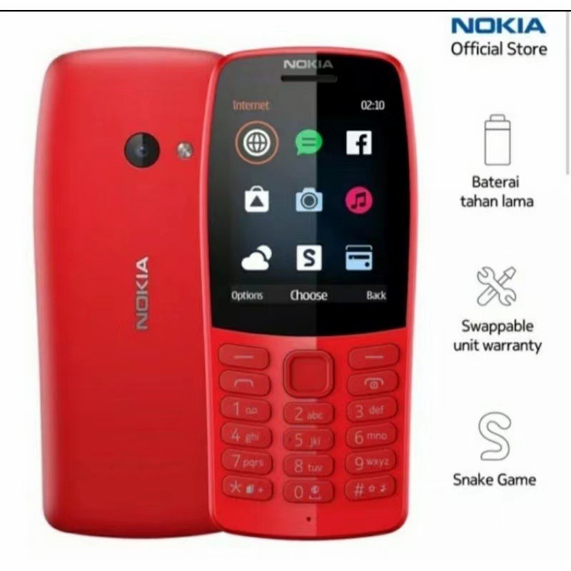 Jual Handphone Nokia 210 NEW Fullset Hp Nokia 210 Dual Sim Bahasa ...