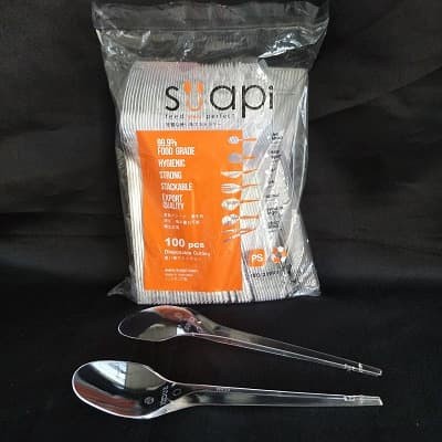 Jual Sendok SUAPI Warna putih susu dan bening Isi 100 pcs | Shopee ...