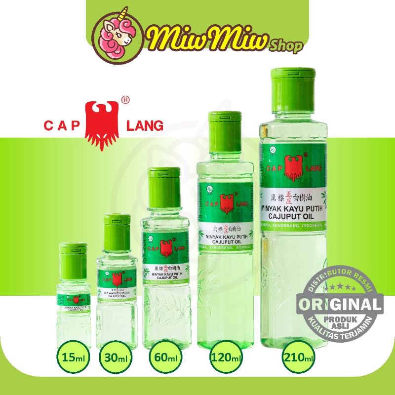 Jual CAP LANG Minyak Kayu Putih (Caplang 30/60/120/210 ml) | Shopee ...