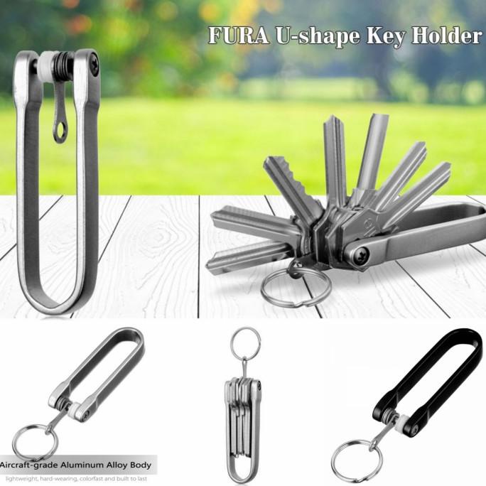 Jual Fura Gantungan Kunci Aluminium U-Shape Key Holder | Shopee Indonesia