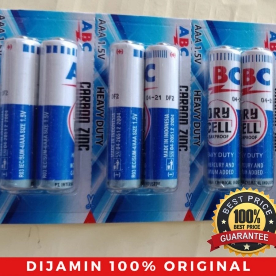Jual (COD) BATERAI ABC BIRU AAA ISI 2pc / Baterai Battery Batere ABC ...