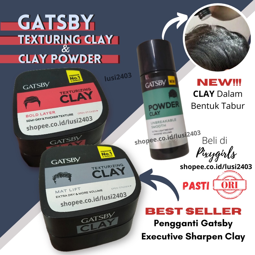 Jual Gatsby Texturizing Clay Pengganti Gatsby Executive Sharpen Clay ...
